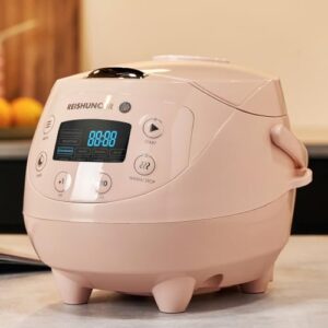 Reishunger Digital Mini Rice Cooker & Steamer, Pink with Keep-Warm ...