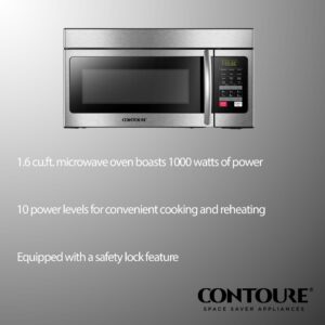 CONTOURE RV Convection Microwave 1.6 cu.ft. | 1000W Power | 4 Auto-Cook ...