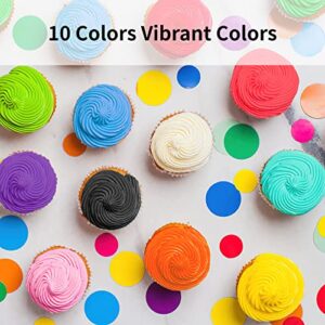 Gel Food Coloring Cake Decorating Set - 10 Colors Gel Based Flavorless ...