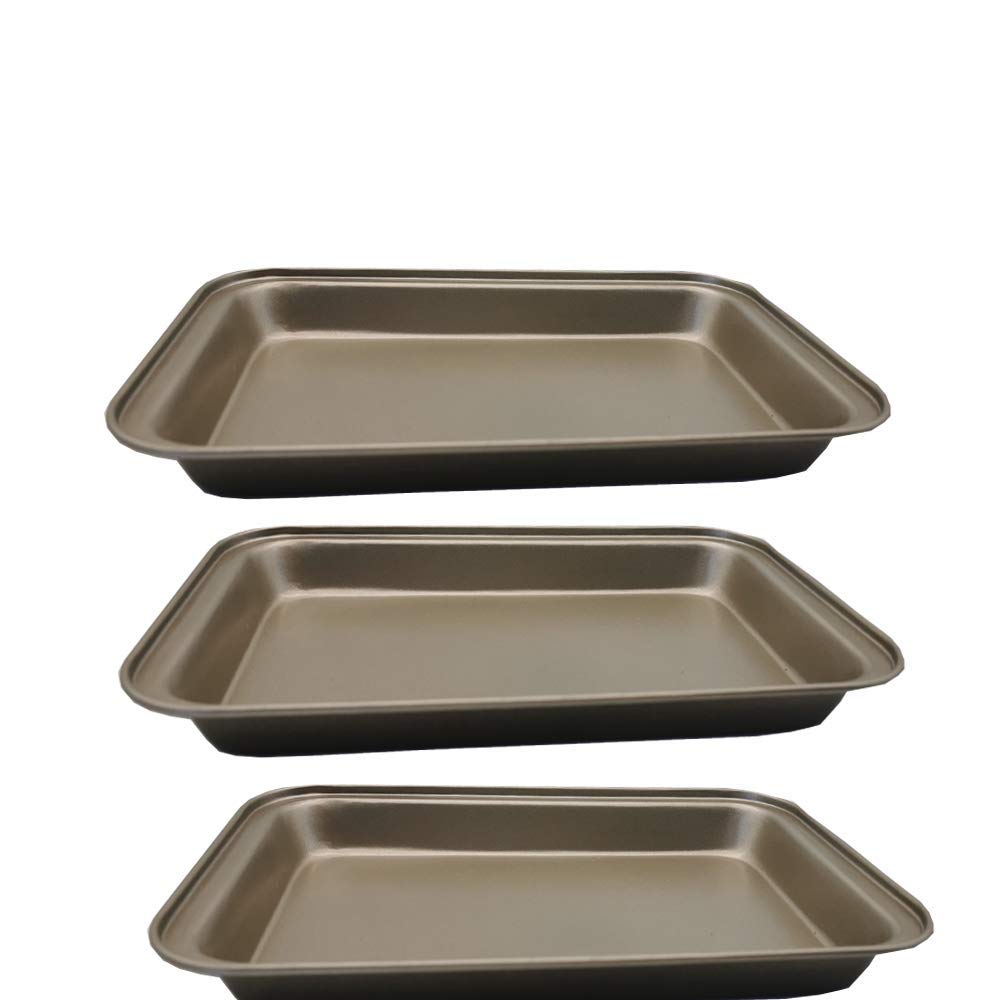 POKALI 3 Piece Bakeware Set,Nonstick Cookie Baking Sheets, Cookie Sheet ...
