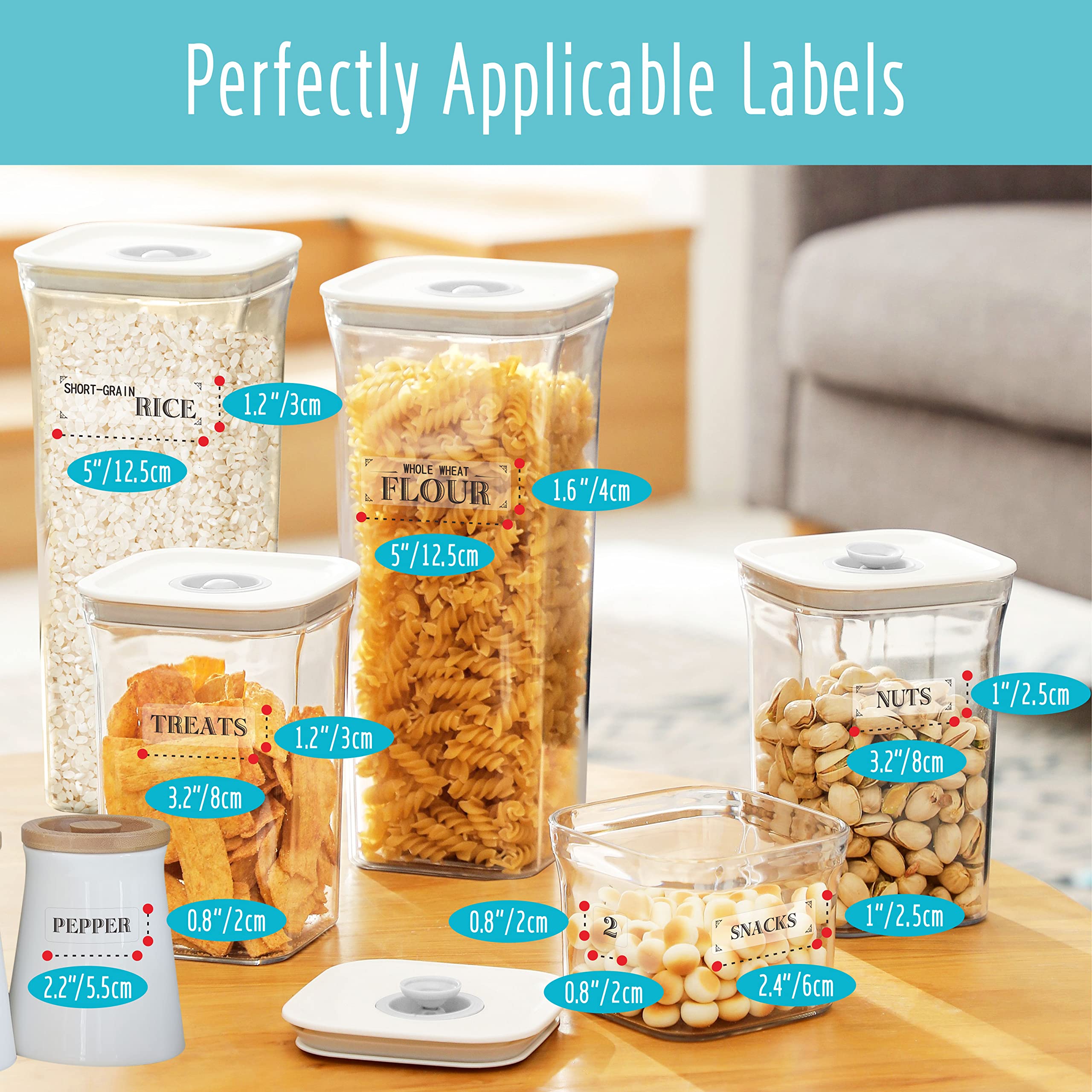 210 Pantry Labels Set for Kitchen Restaurant Storage Organization Water ...