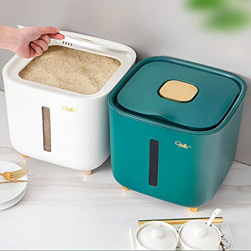 HOMHOLDON 22 Lbs Rice Dispenser, Large Sealed Grain Storage Container ...