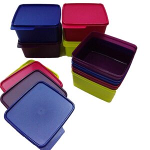 Tupin Tupperware Keep Tab Plastic Container Set, 1.2 litres (Set of 8 ...