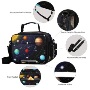 Sinestour Insulated Lunch Bag Colorful Solar System Lunch Box Container ...