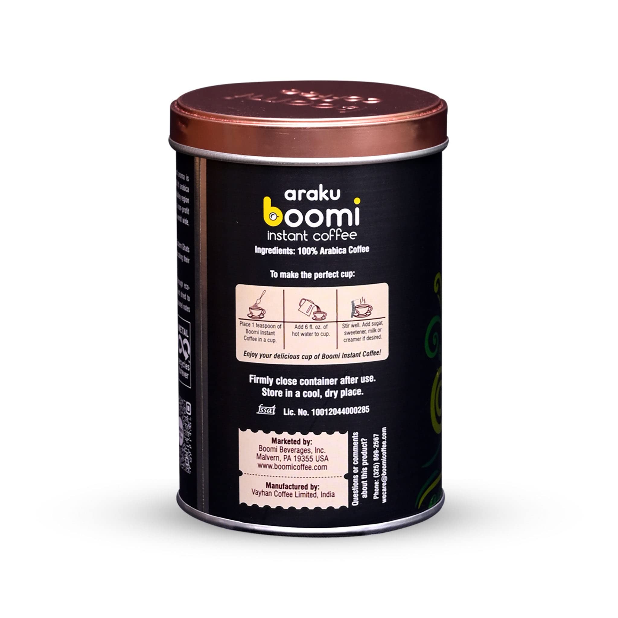 Araku Boomi Premium Single Origin Instant Coffee Powder, Medium Roast ...