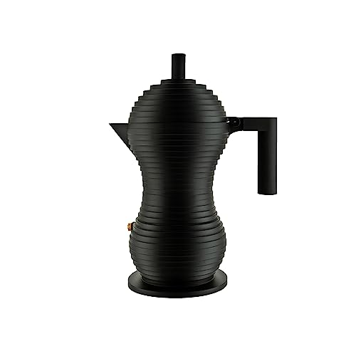 Alessi Mdl02-1 B Pulcina Cafetière Espresso Poignée-pommeau Fonte D Aluminium Polyamide Noir Mdl02 1 B