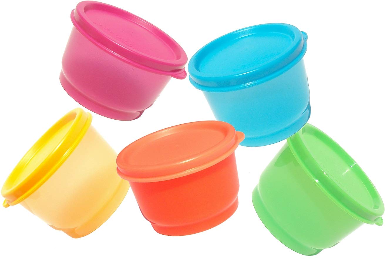 Tupperware Snack Cup Lunch Set of 5 Small Bowls HTF Colors — 🛍️ The ...