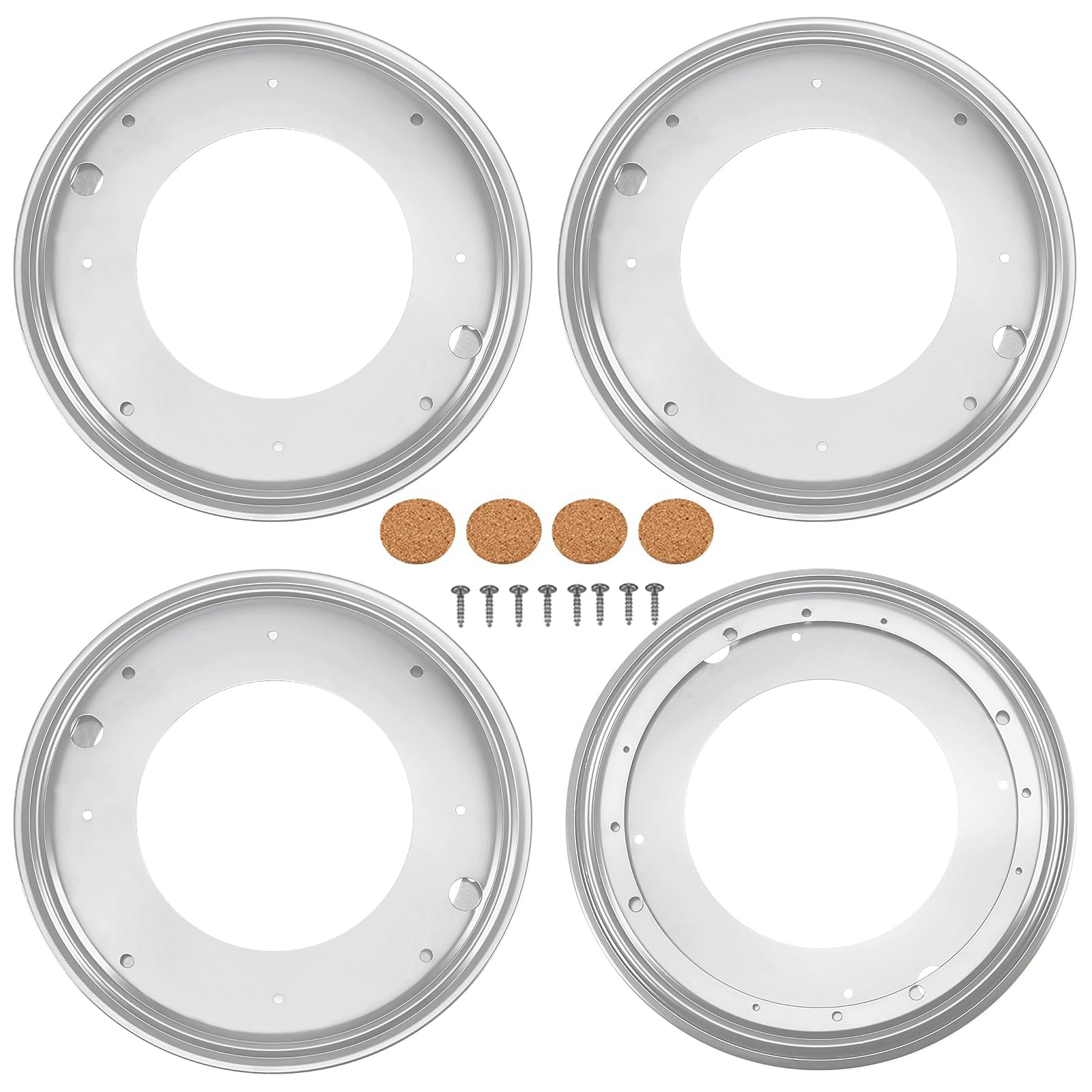 ZEONHEI 4 Pack 12 Inch 360 Degree Lazy Susan Hardware, 5/16 Inch ...