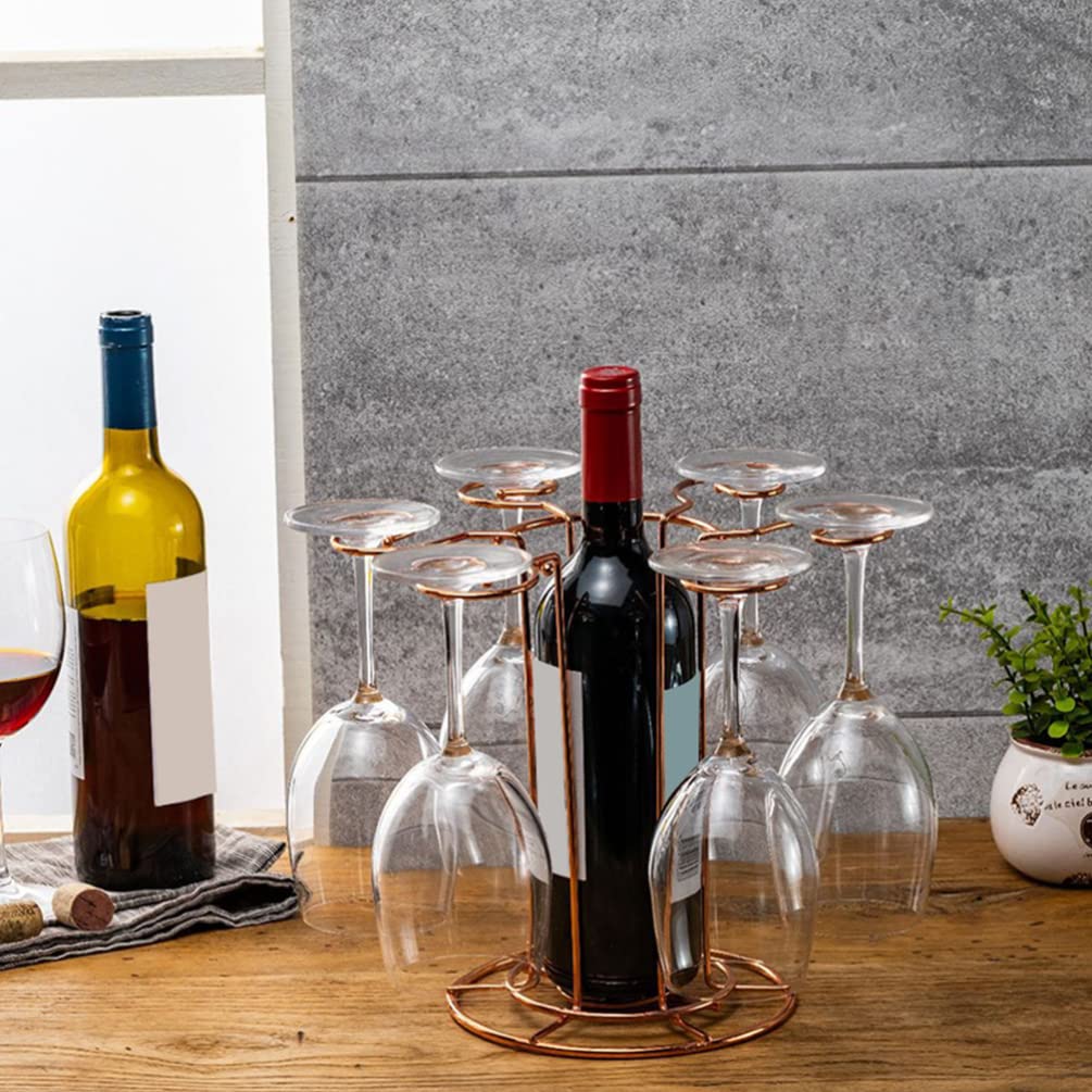 DOITOOL Metal Shelf Brackets Wine Glass Rack Countertop Wine Glass ...