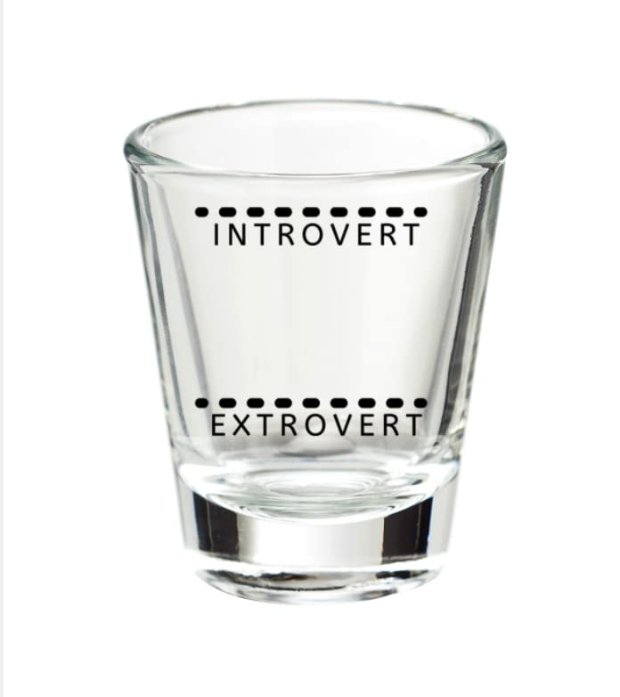 Tipsy Umbrella “Introvert/Extrovert” Funny Collectable shot glass (1.75 ...