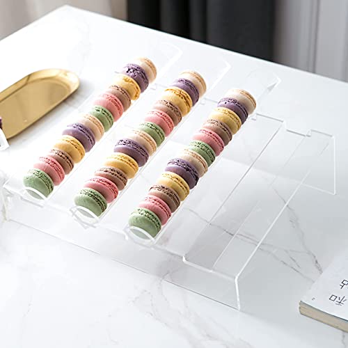 BLBYHO Acrylic Macaron Display Tray, Macaron Cookie Display Stand with ...
