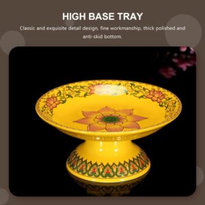 VOSAREA Buddhist Offering Plate Tall Tribute Plate Buddha Offering Tray ...