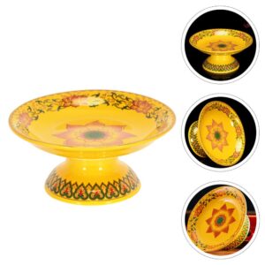 VOSAREA Buddhist Offering Plate Tall Tribute Plate Buddha Offering Tray ...