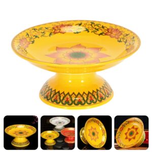 VOSAREA Buddhist Offering Plate Tall Tribute Plate Buddha Offering Tray ...