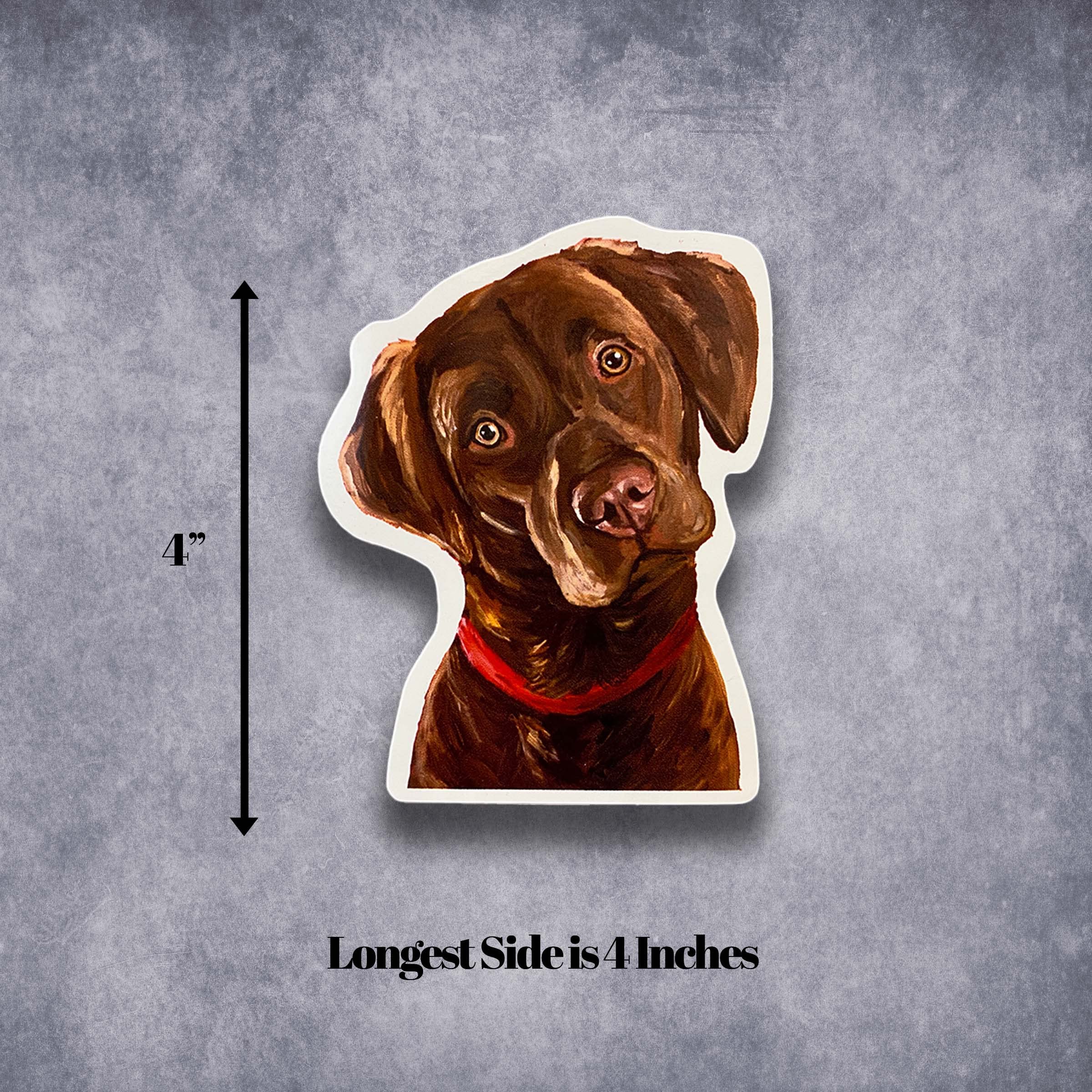 TWO Chocolate Lab Sticker - Cute Chocolate Lab Car Sticker - Chocolate ...