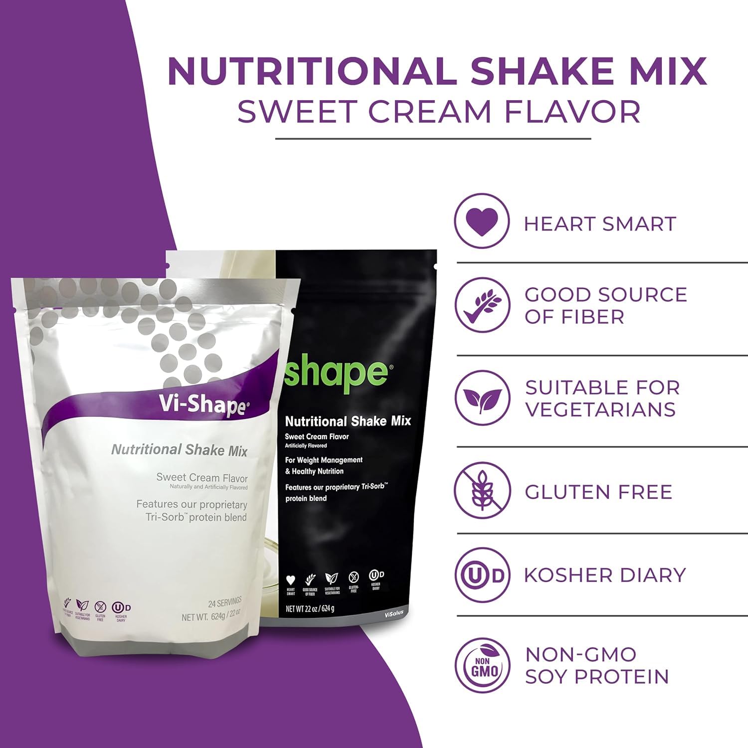 Vi Shape Original Nutritional Shake Mix Sweet Cream Flavor | 22oz (1 ...