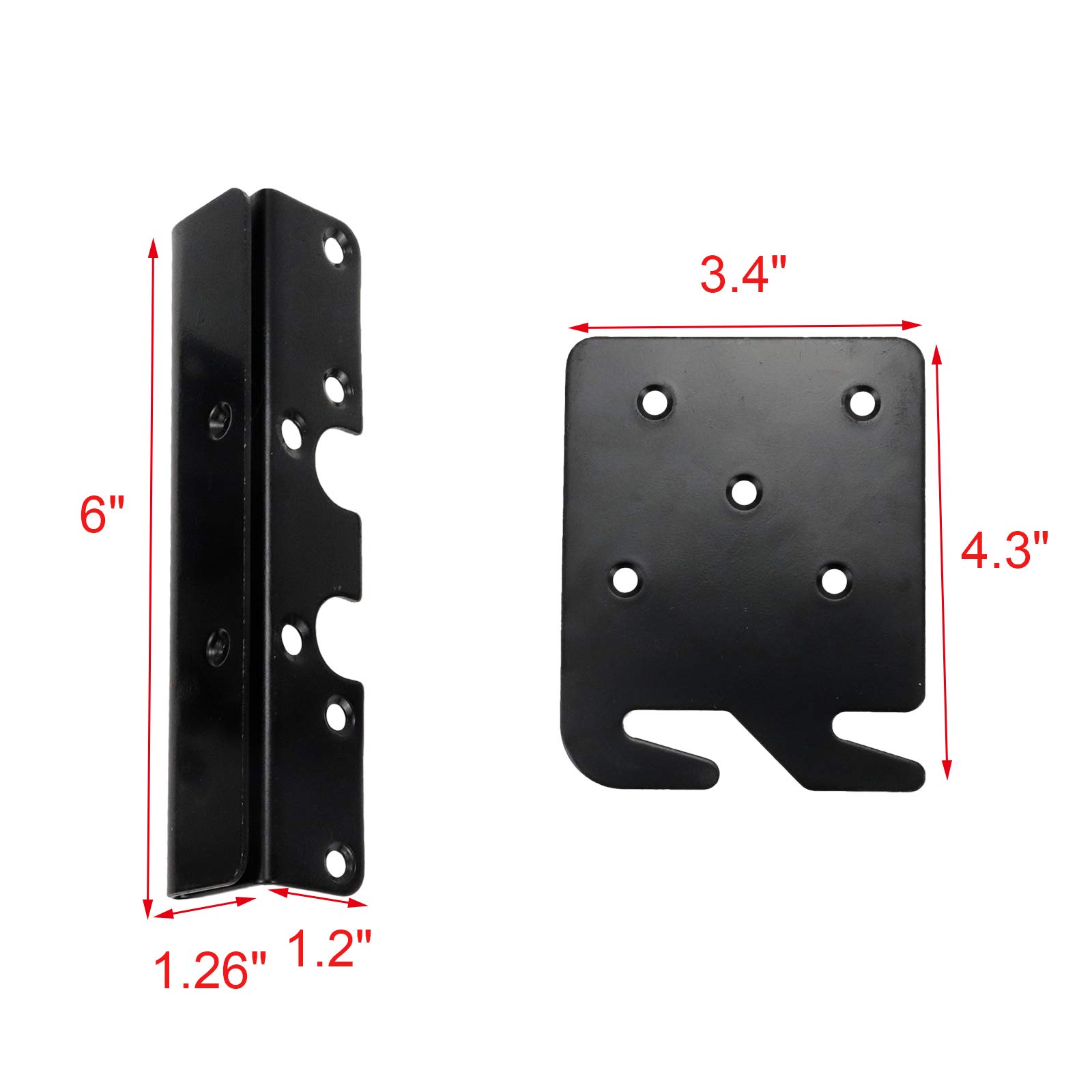 Geesatis 2 Set Bed Adapter Conversion Kit Heavy Duty Bed Frame Brackets ...