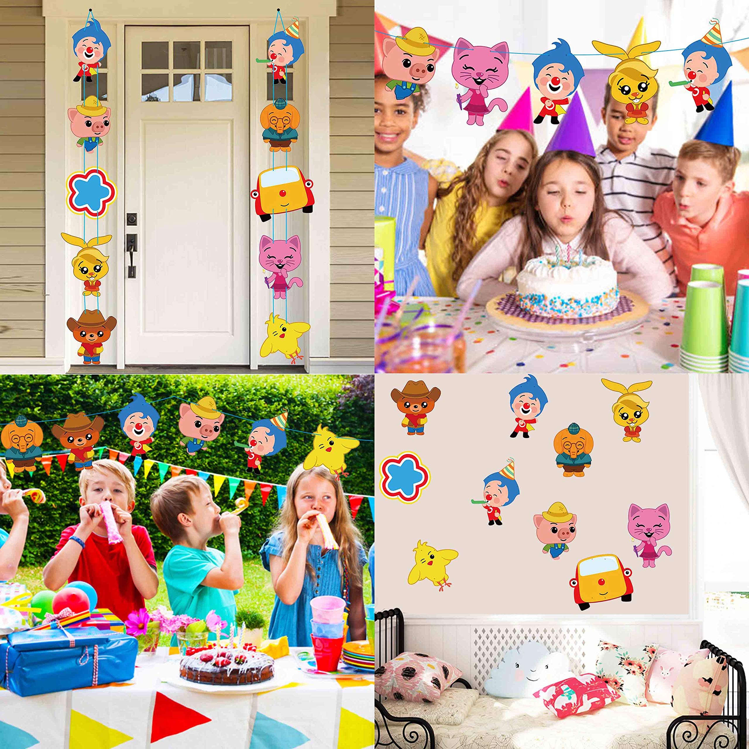 TUWUNA Plim Plim Party Supplies Plim Plim Cutouts Door Sign Room Wall ...