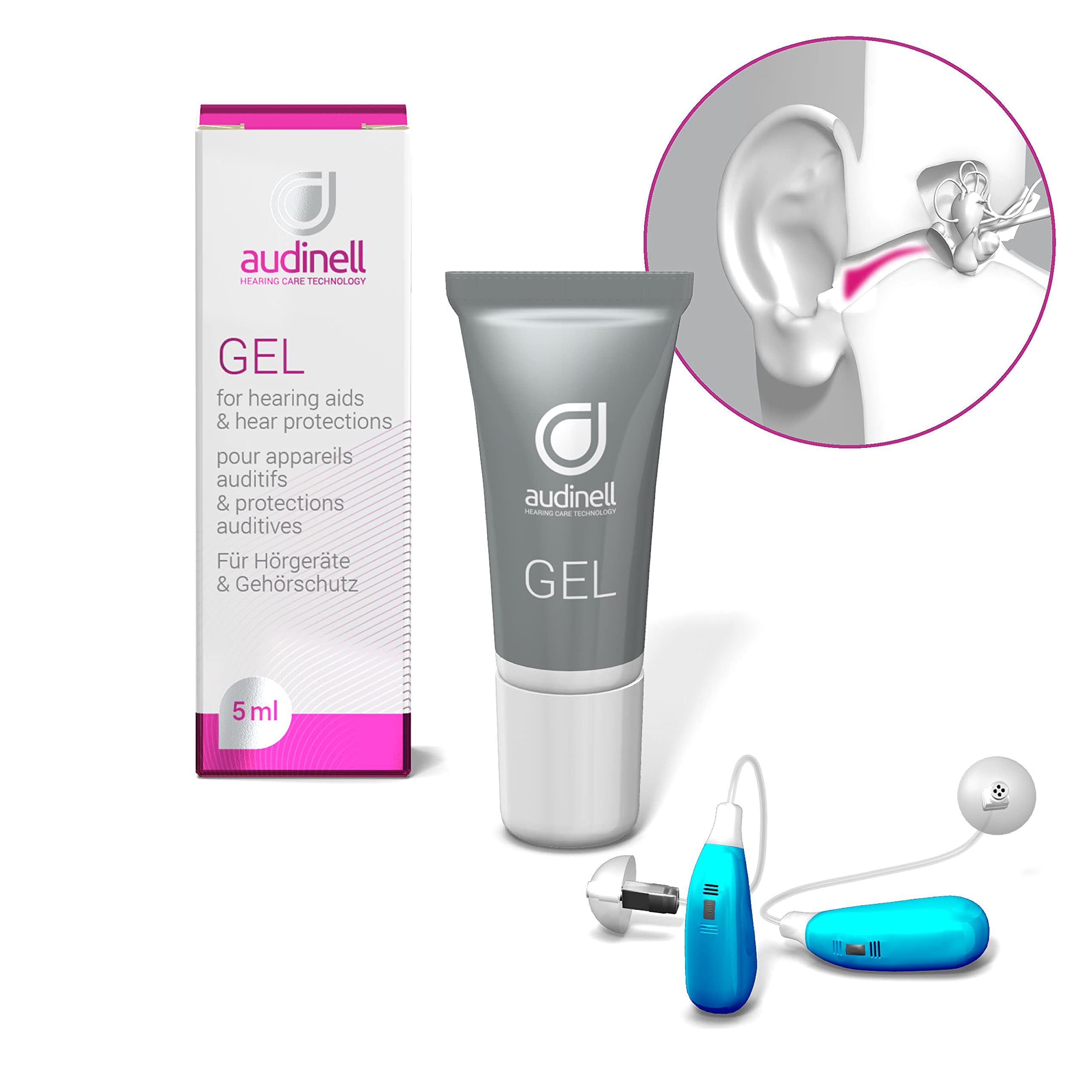 Audinell Ear Gel (5ml) | For Itchy Ears, Dry Skin, Rash, Eczema ...