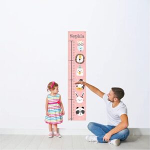 Personalized Canvas Growth Chart for Kids, Height Chart for Kids ...