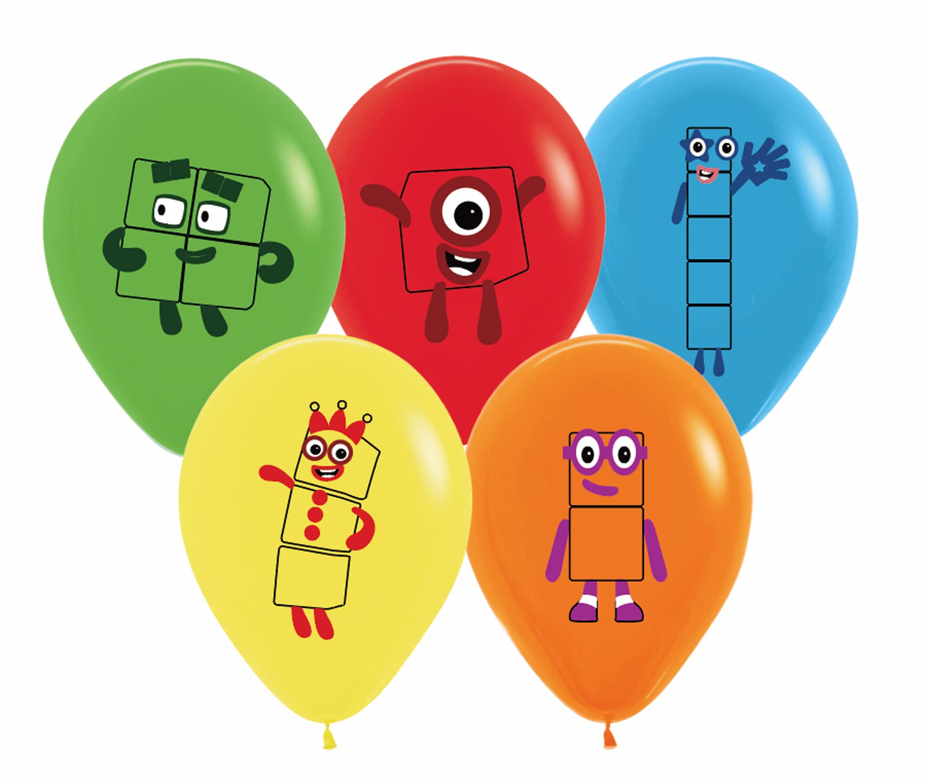 Numberblocks Balloons 20 pack 12" Latex Balloon Numberblocks Theme ...