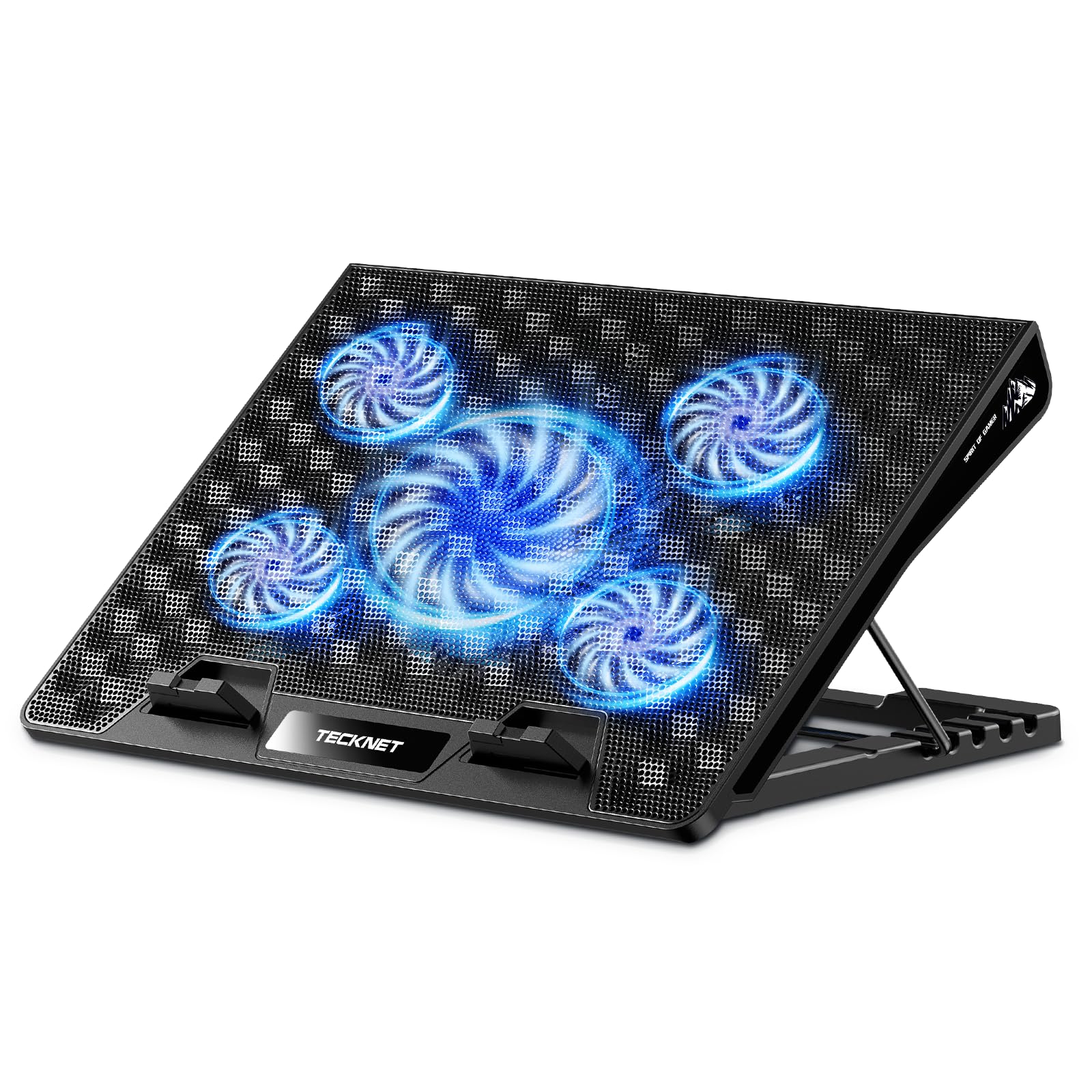 TECKNET 12 ''-17 ''inch Laptop Cooling Pad,5 Quiet Cooling Fans Laptop ...