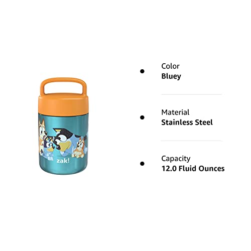 Zak Designs Bluey Kids' Vacuum Insulated Stainless Steel Food Jar with ...