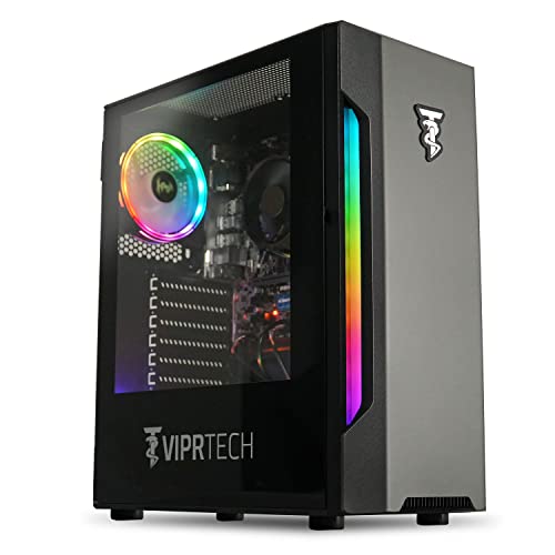 ViprTech Whiteout Gaming PC Desktop Computer - AMD Ryzen 5 5600G (12 ...