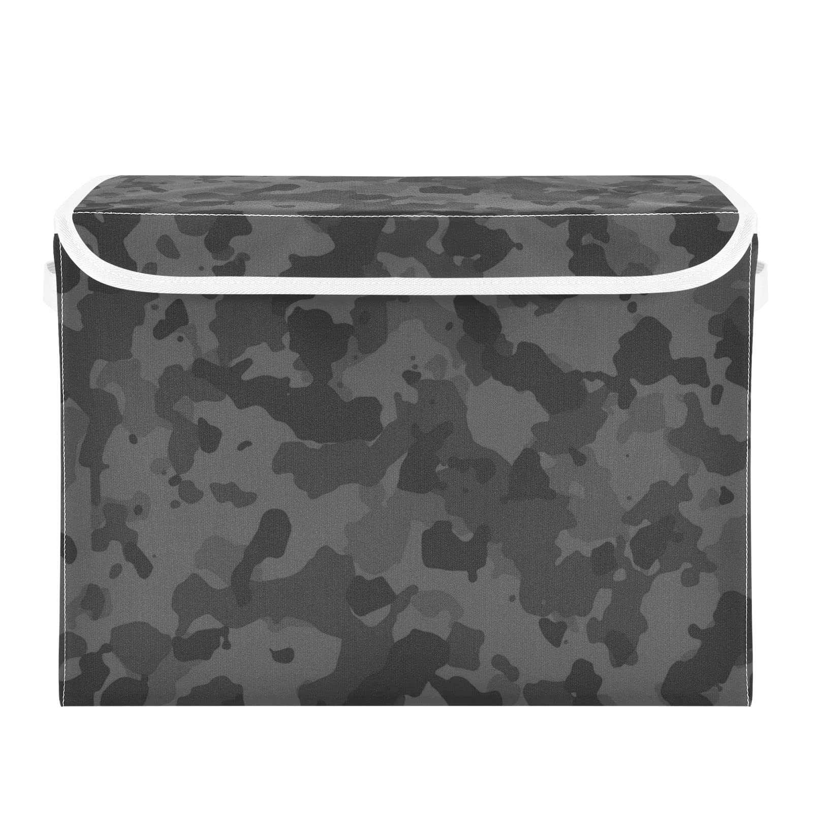 Kigai Storage Basket Black Camo Storage Boxes with Lids and Handle ...