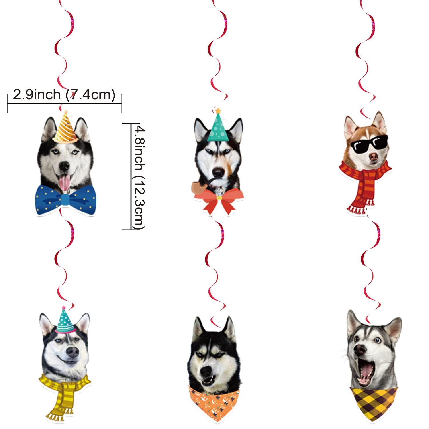 ADIANZI Siberian Husky Party Decorations Suit Funny Husky Theme ...