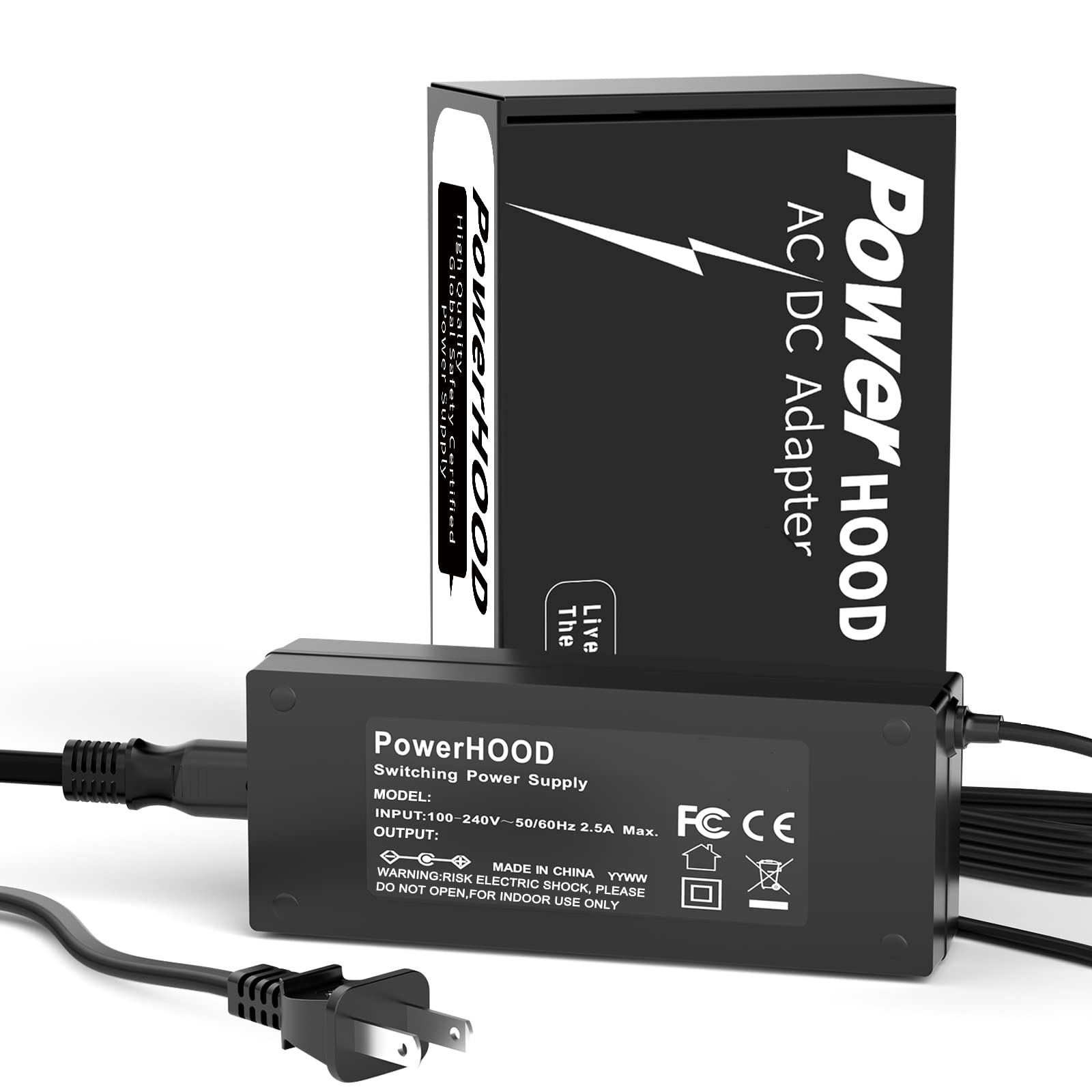 PowerHOOD 15V AC Adapter Compatible with Rockpals Rockpower 300 PS300 ...