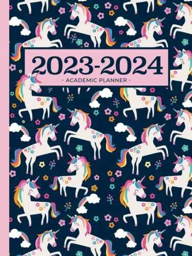 Academic Planner 2023-2024 Large | Magical Unicorns Hardcover: July ...
