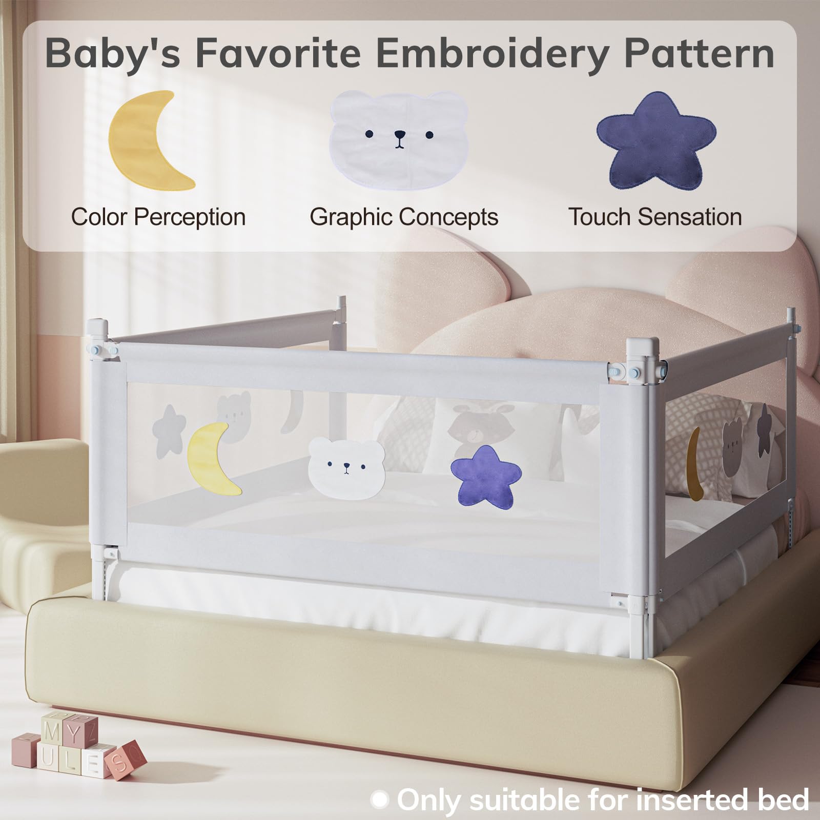 omzer Bed Rail for Toddlers - Baby Bed Guard Rail with Double Child ...