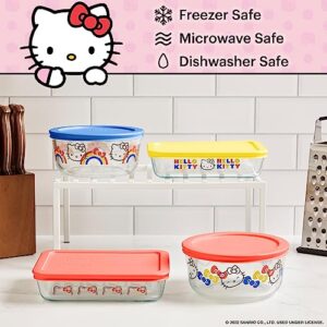 Pyrex Hello Kitty 8-Piece Glass Food Storage Containers Set, Non-Toxic ...