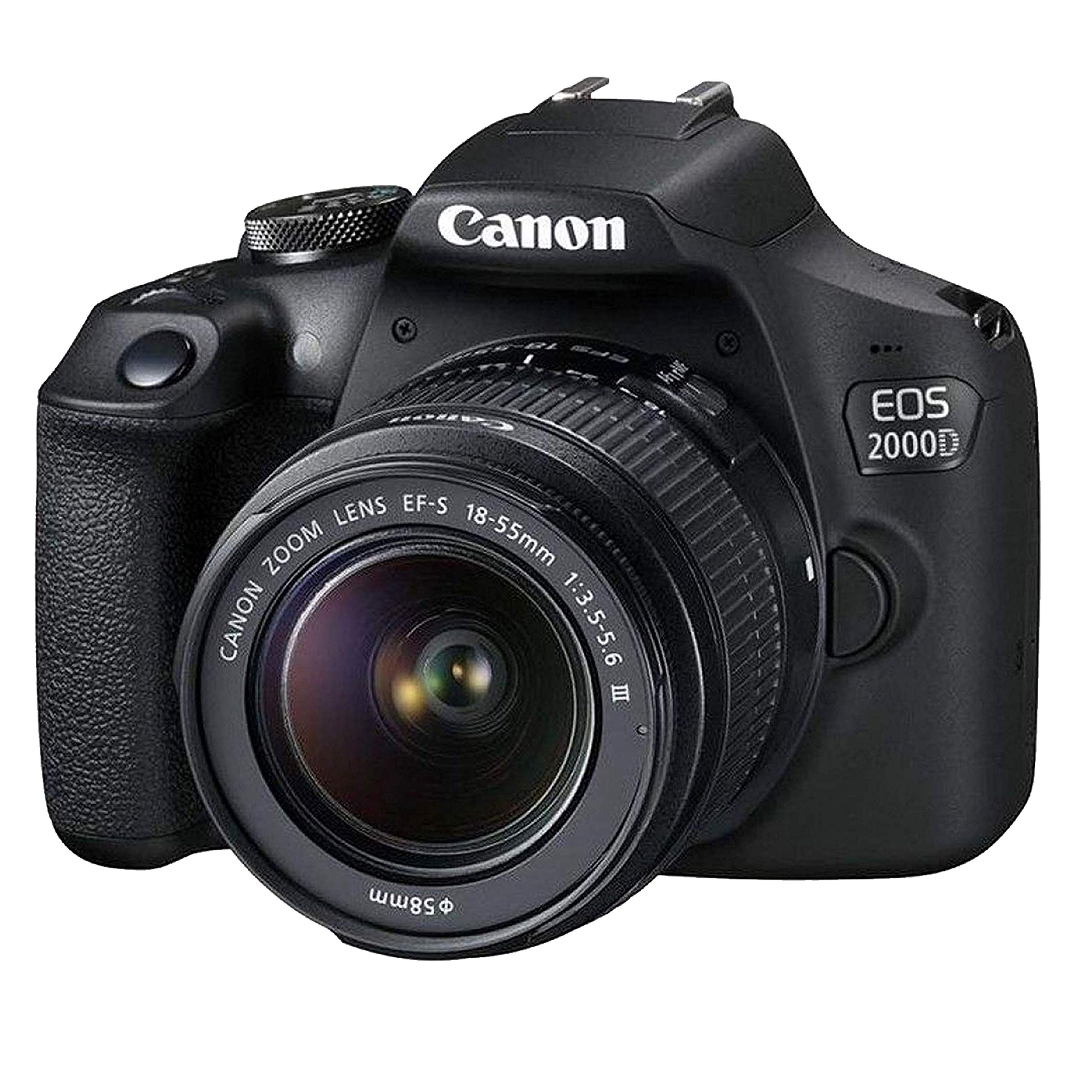 Canon EOS 2000D (Rebel T7) DSLR Camera w/EF-S 18-55mm F/3.5-5.6 Zoom ...