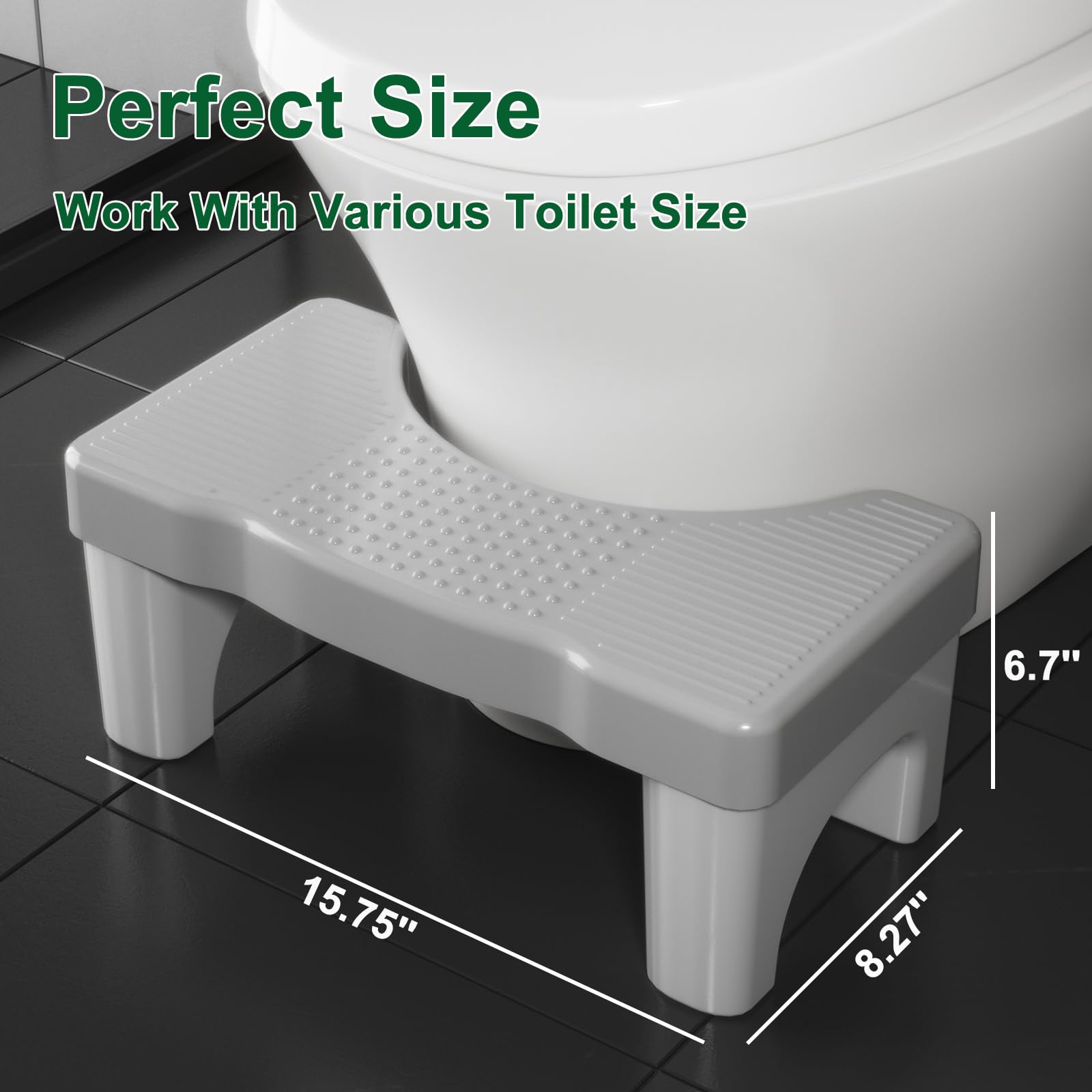 Toilet Stool Poop Stool for Squatting Posture, Portable Plastic Potty ...
