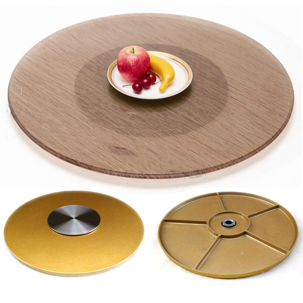 THIKK Tabletop Lazy Susan Turntable, Round Glass Turntable, 360° Smooth ...
