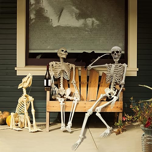 LUKBERA 5.4FT/165cm Halloween Skeleton Decorations, Full Body Realistic ...