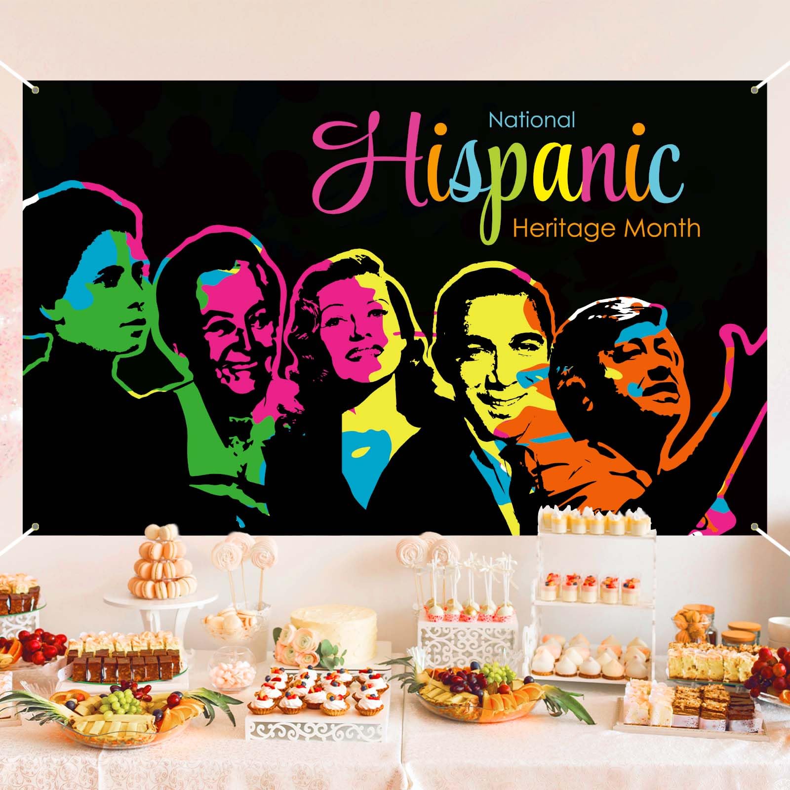 Hispanic Heritage Month Backdrop Hispanic Heritage Decorations World ...