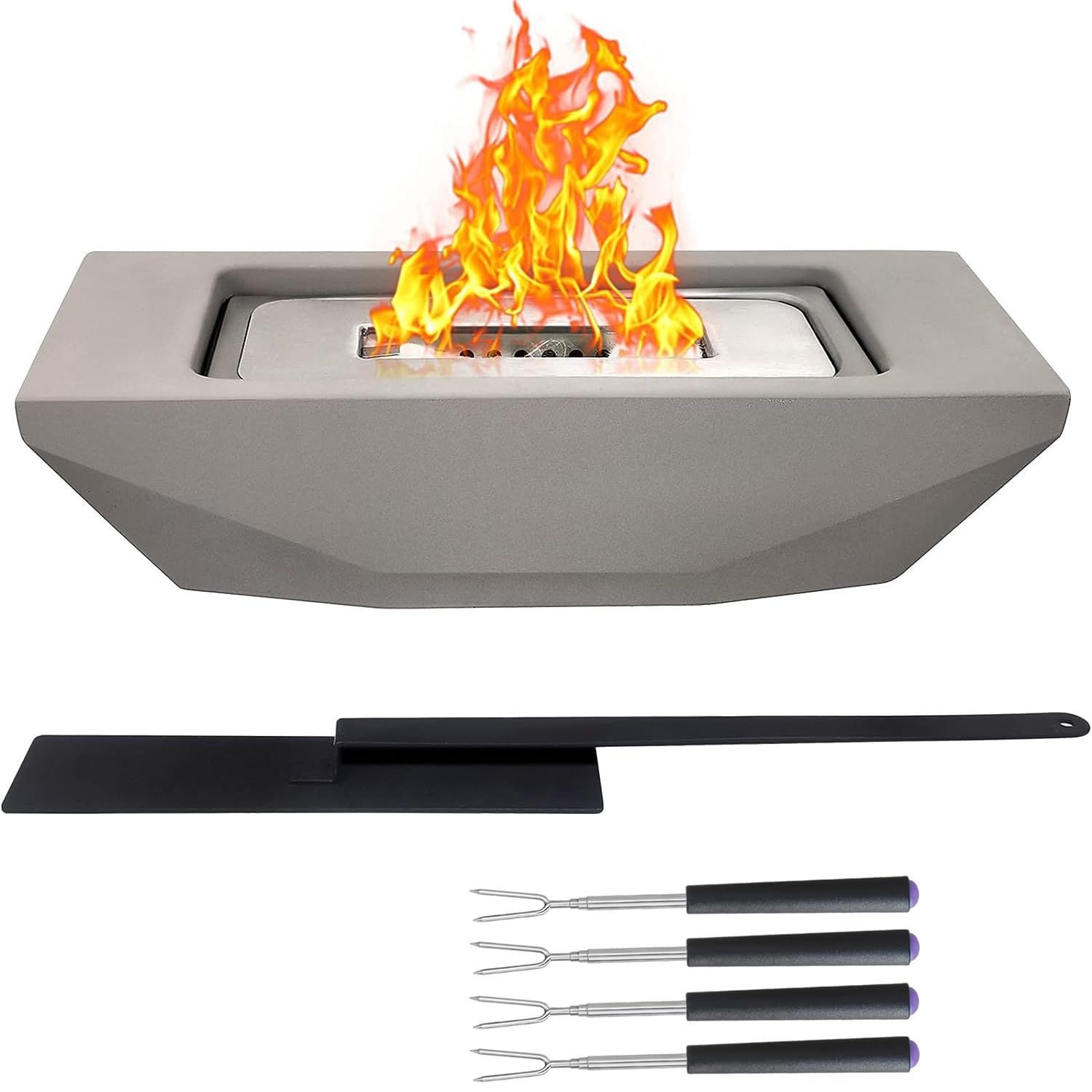 Nisorpa Tabletop Fire Pit, Small Portable Fire Pit, Indoor Outdoor ...
