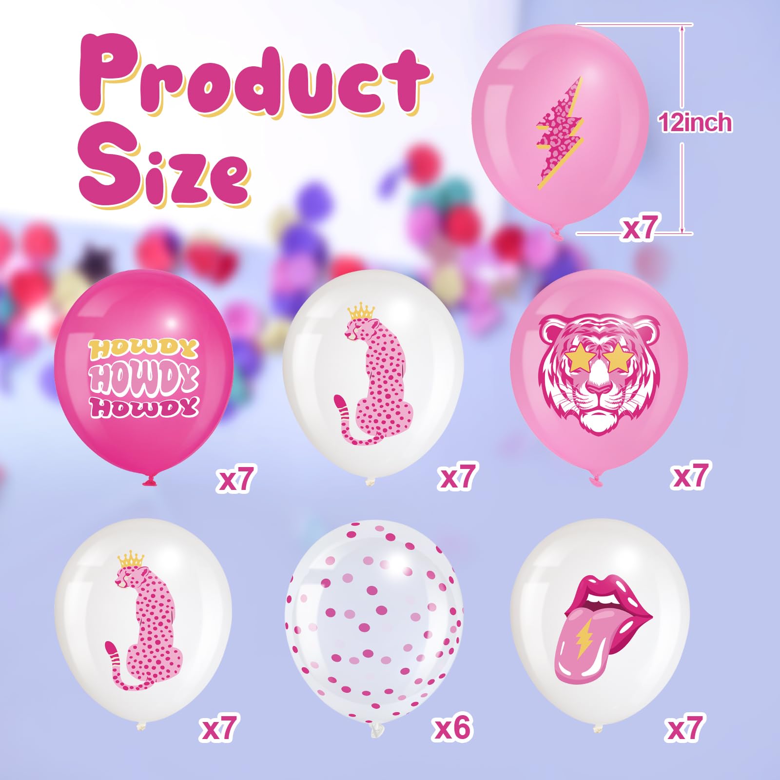 48 Pieces Preppy Hot Pink Y2k Party Balloons, 12 Inch Latex Pink Party ...