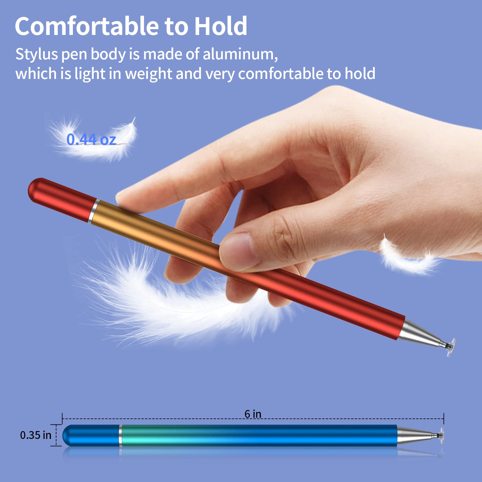 Stylus Pens for Touch Screens, 2 in 1 Magnetic Disc Stylus Pen with ...