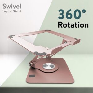 Swivel Laptop Stand for Desk, Adjustable Laptop Stand for Desk w/ 360 ...