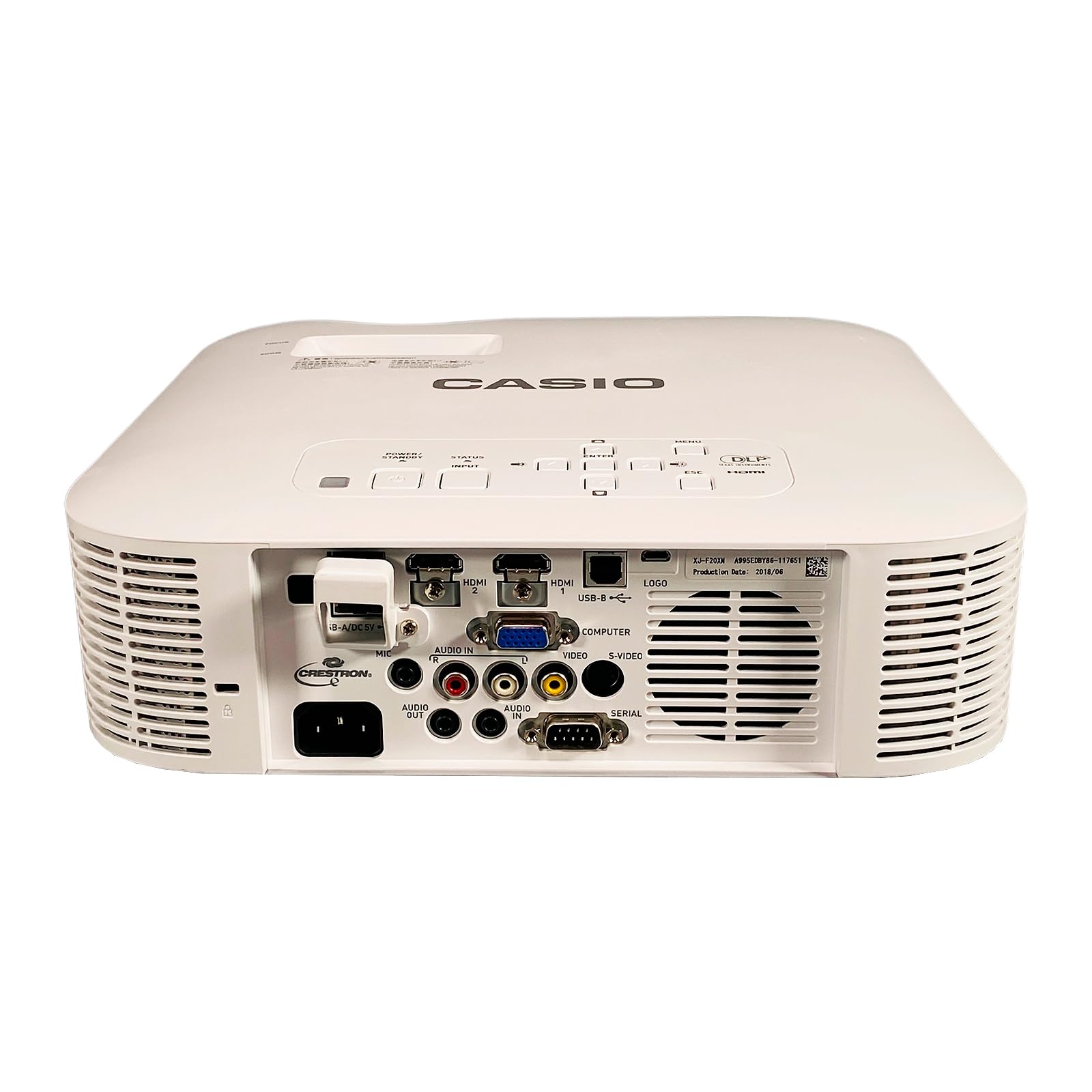 Casio XJ-F20XN DLP Projector 3300 ANSI Laser/LED Hybrid Crestron HDMI LAN, bundle: Remote ...