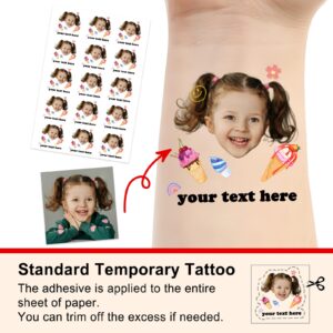 Custom Temporary Tattoo for Adults Women Men with Photo Personalized ...