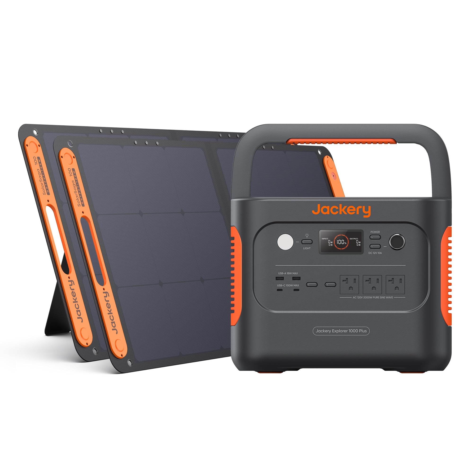 Jackery 1000 Plus Solar Generator, 1264Wh Portable Power Station with ...