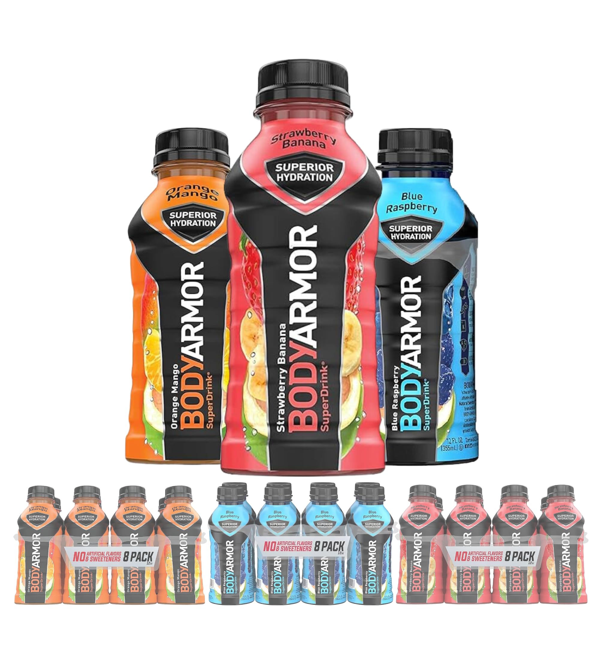 BODYARMOR Sports Drink Variety Pack, Coconut Water Hydration, Natural ...