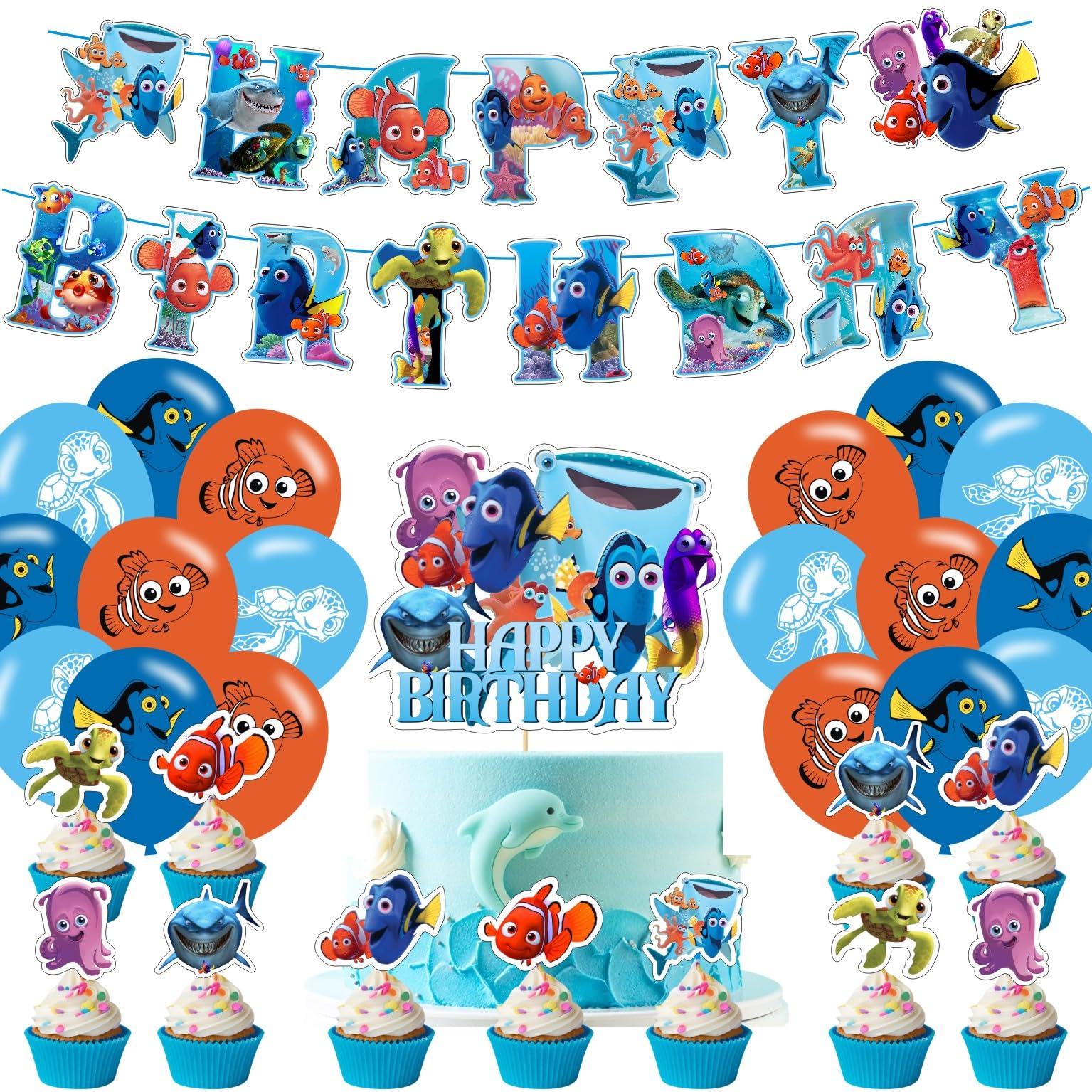 Finding Nemo Birthday Decorations, Finding Nemo Party Supplies Include ...