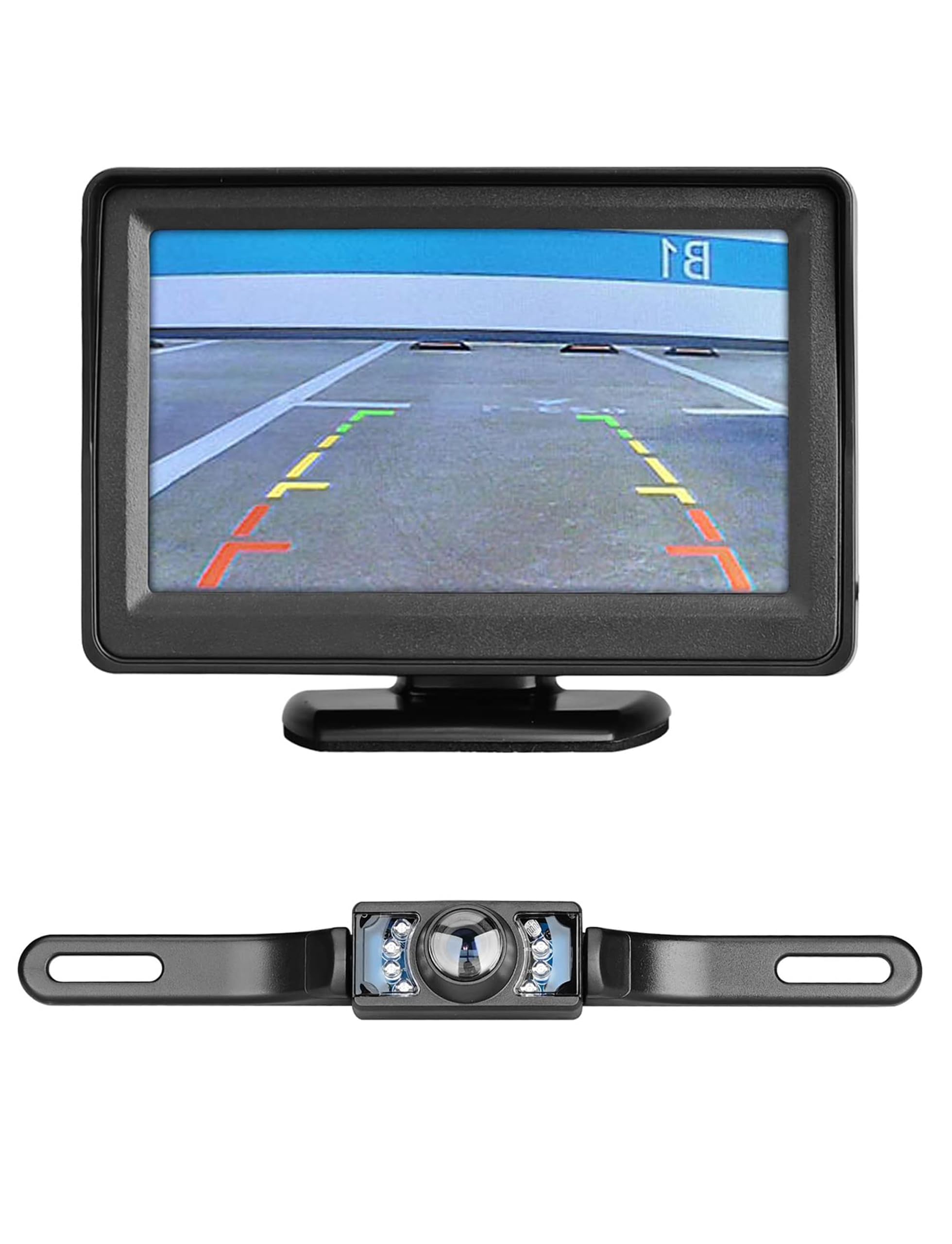 Backup Camera Monitor Kit Wireless, Lychee 4.3in Monitor and Rear View ...