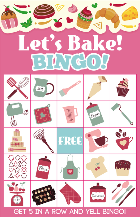 Cupcake, Baking BINGO Game - Kid's Printable Bingo Game — 🛍️ The Retail ...